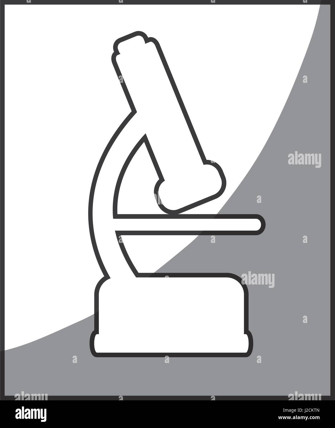 grayscale square frame shading with microscope tool icon flat Stock ...