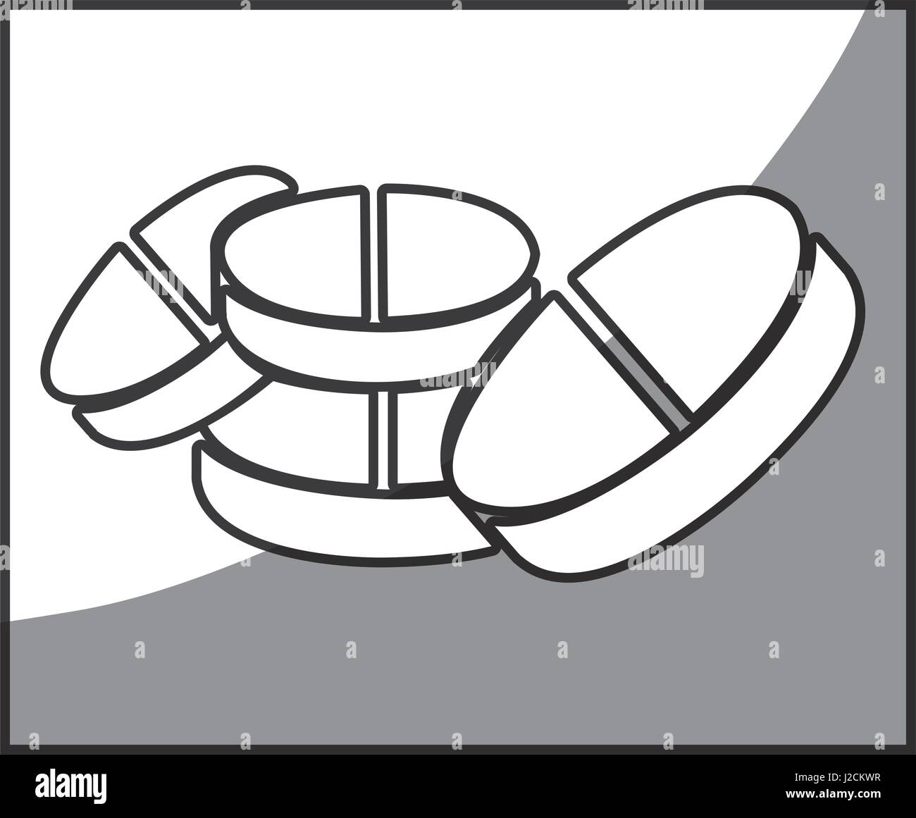 grayscale square frame shading with pills icon Stock Vector Image & Art ...