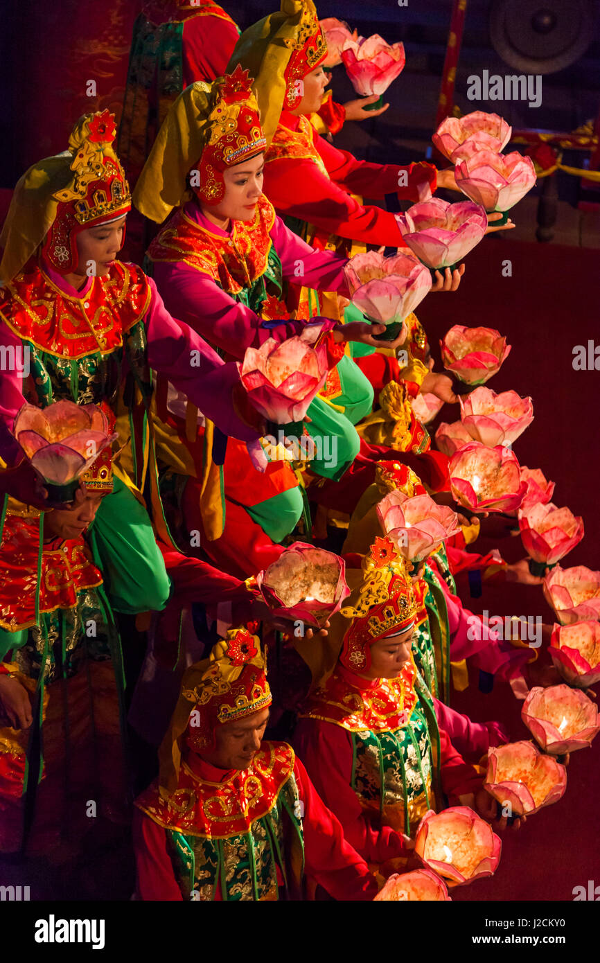 Vietnam, Hue Imperial City. Royal Theater, performance of classical ...