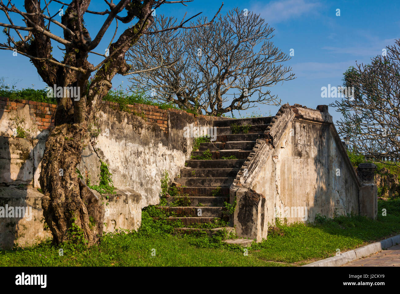 Vietnam, Hue Imperial City. Ruins of the Purple Forbidden City Stock ...