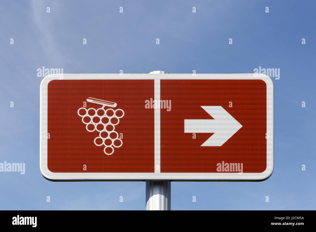 Road of wine sign in France Stock Photo - Alamy