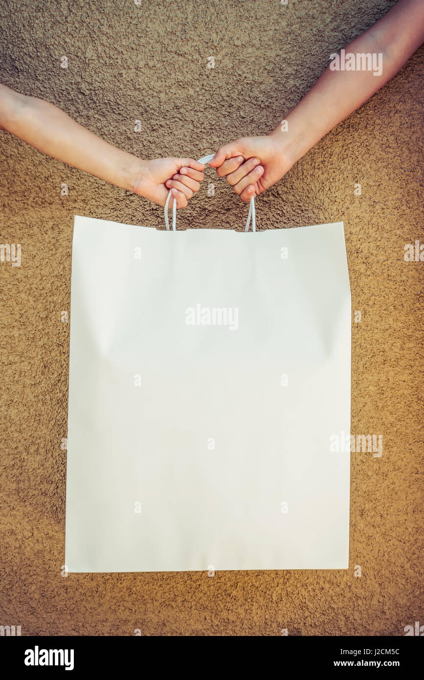 A shopping bag with copy space Stock Photo - Alamy