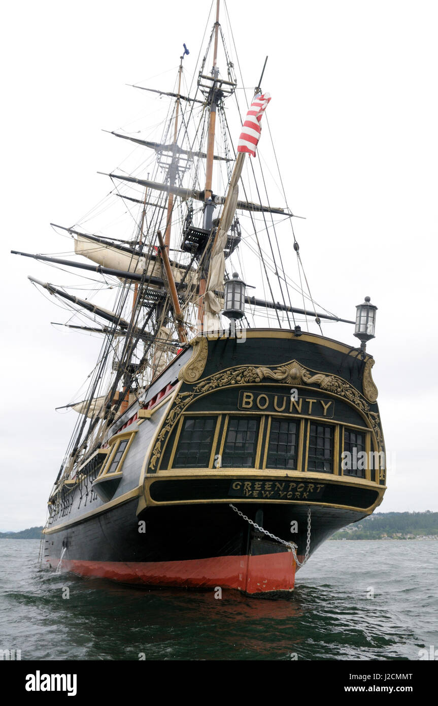 Canada, British Columbia, Victoria. HMS Bounty is a 180-foot (54 meter ...