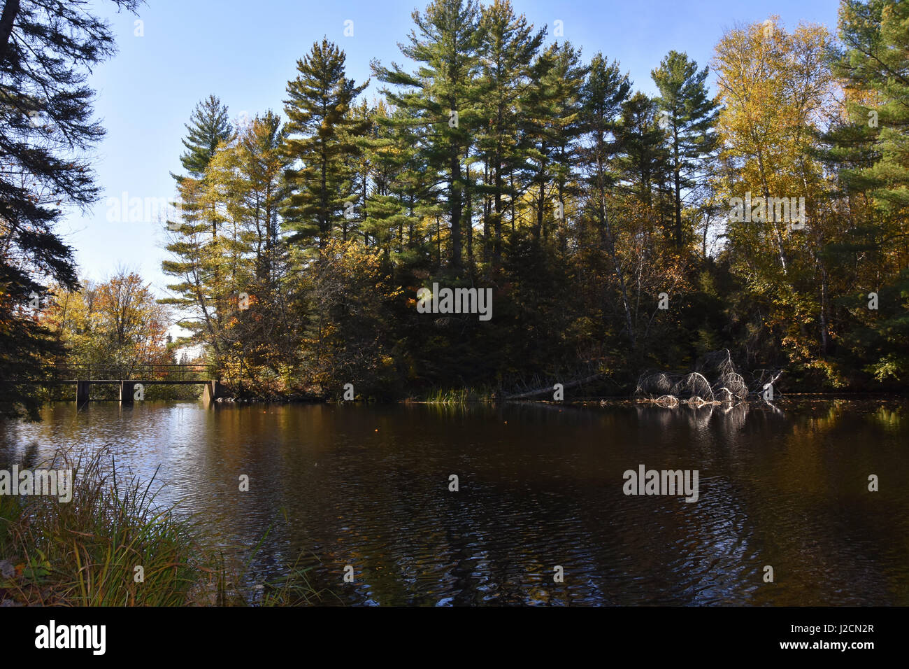 Shay's Dam in Mercer, Wisconsin Stock Photo - Alamy