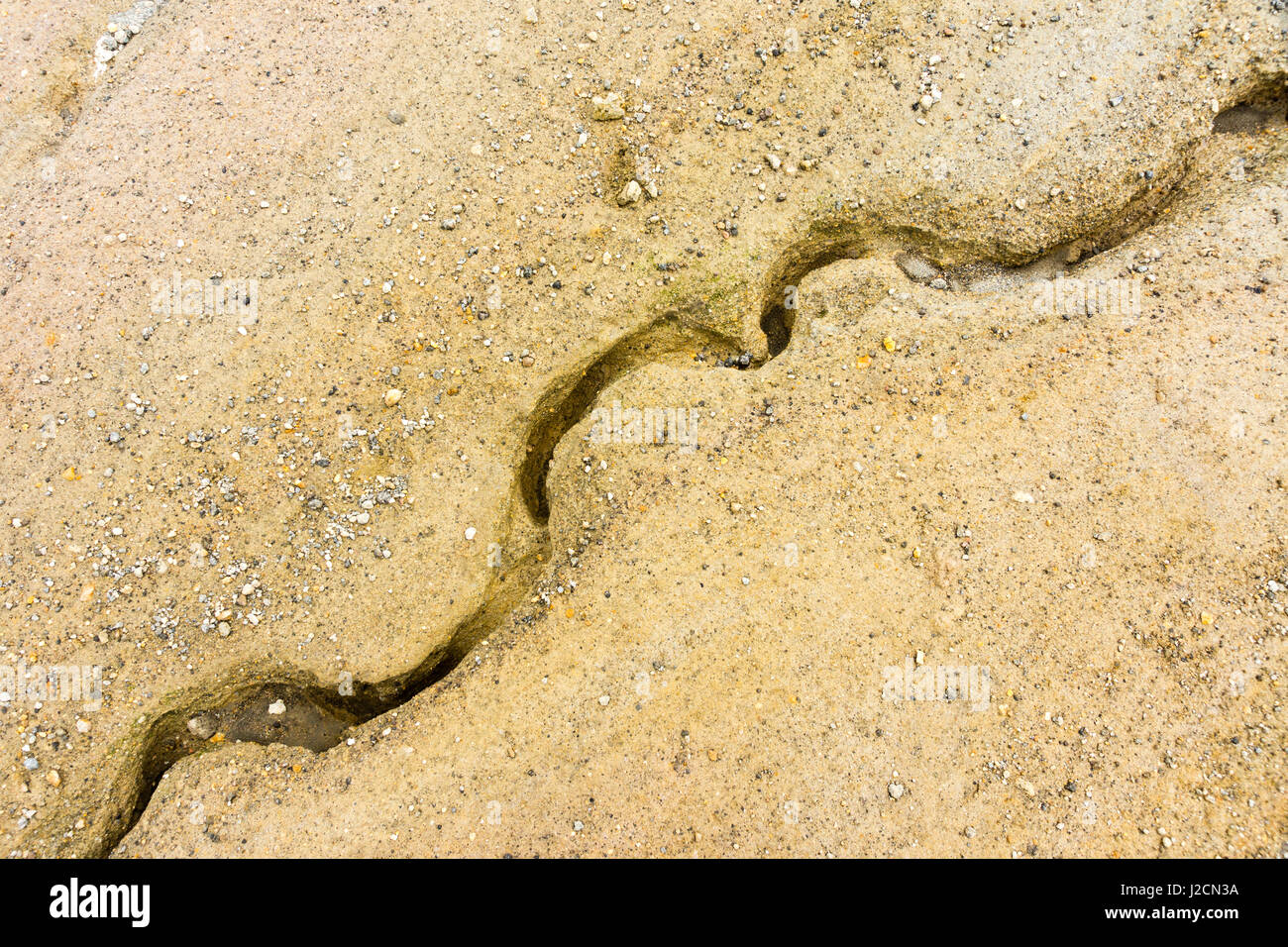 Indonesia, Java Timur, Kabubaten Bondowoso, Wavy groove in the sand on ...