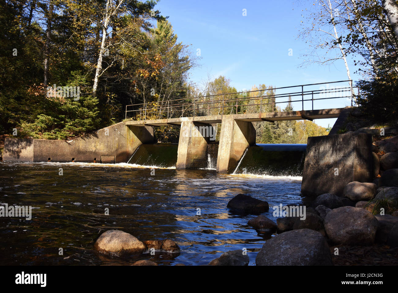 Shay's Dam in Mercer, Wisconsin Stock Photo - Alamy