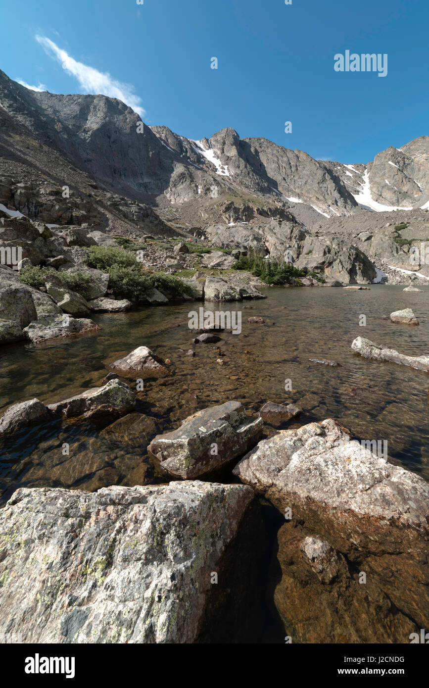 Morning view of Sky Pond, Rocky Mountain National Park, Colorado Stock ...