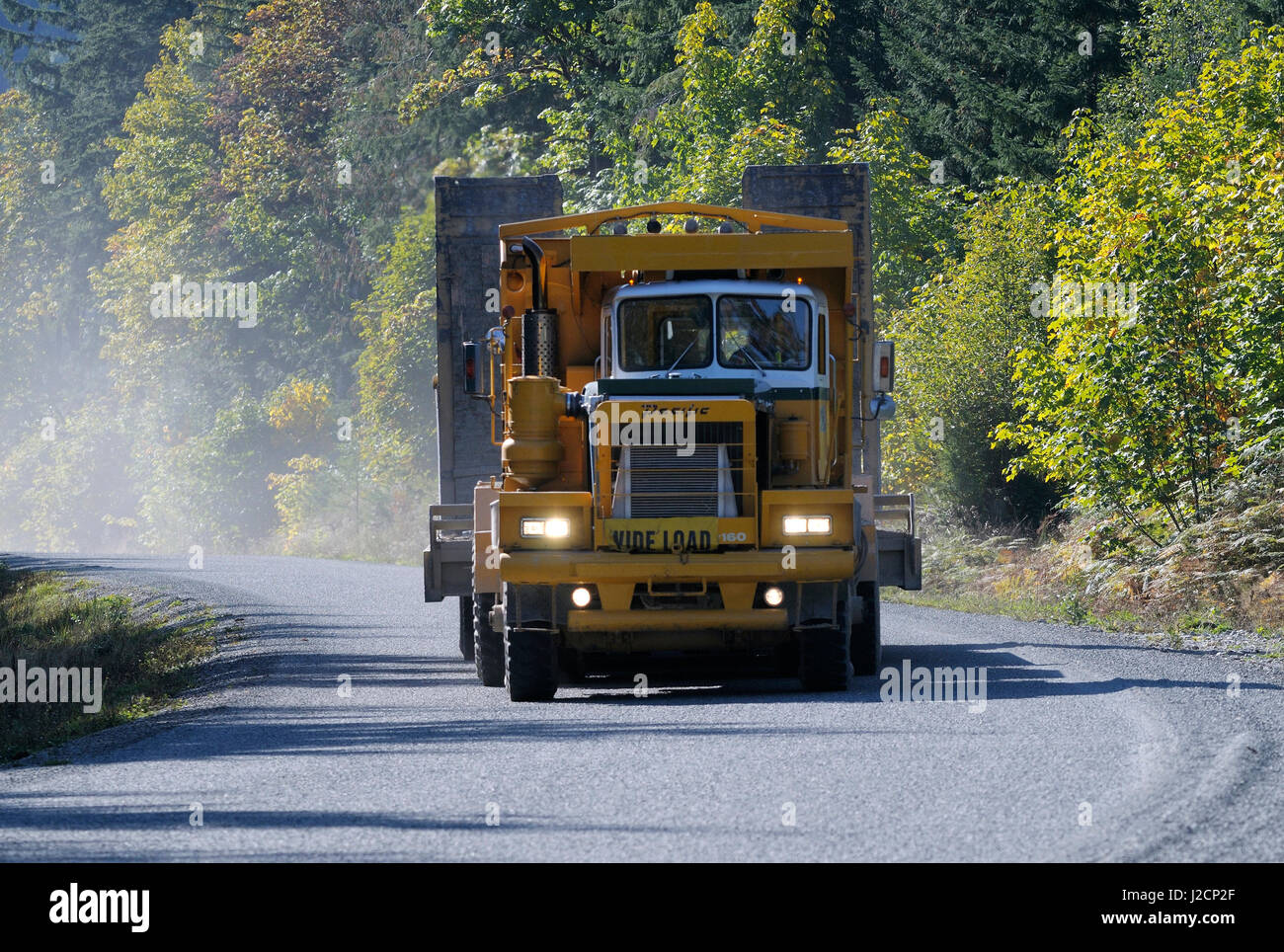 Canada, British Columbia, Vancouver Island. Pacific logging truck on ...
