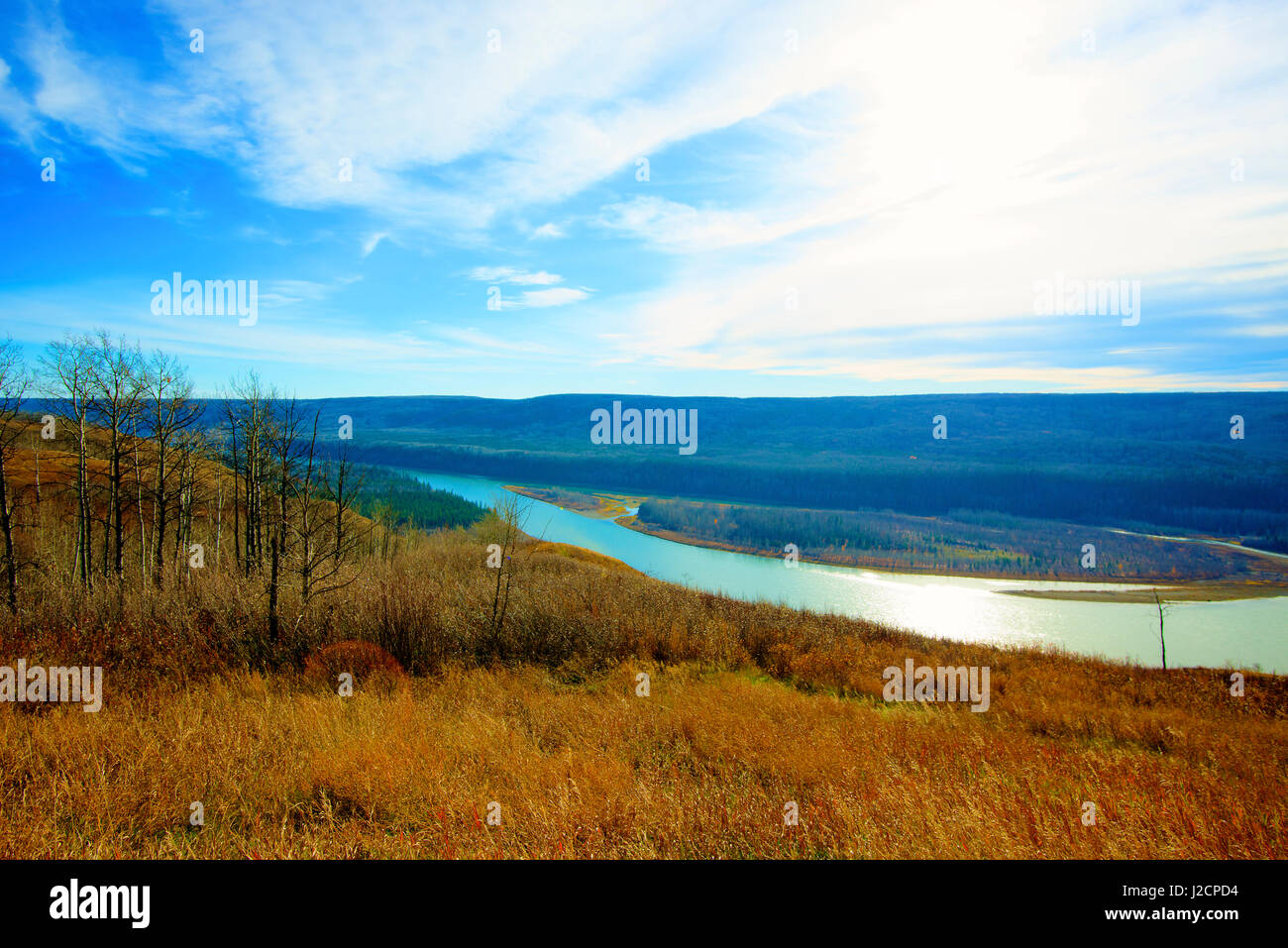 Peace River Valley, site of the proposed Site C Dam, the third on this ...