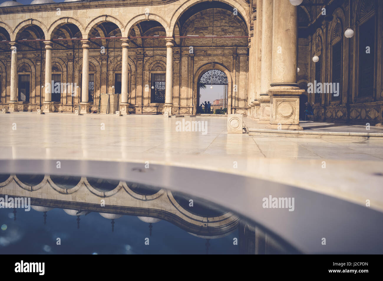 cairo, egypt, april 22, 2017: view inside muhammad ali mosque with ...