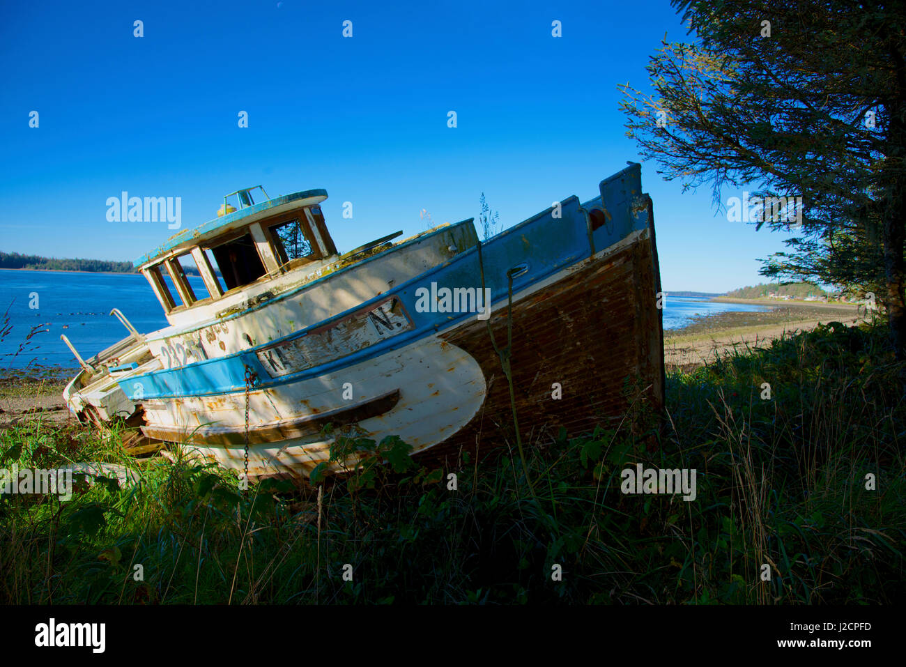 Haida Gwaii Islands, British Columbia. Old Massett village beach and ...