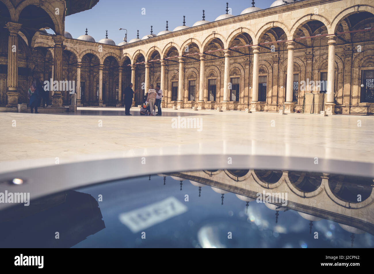 cairo, egypt, april 22, 2017: view inside muhammad ali mosque with ...