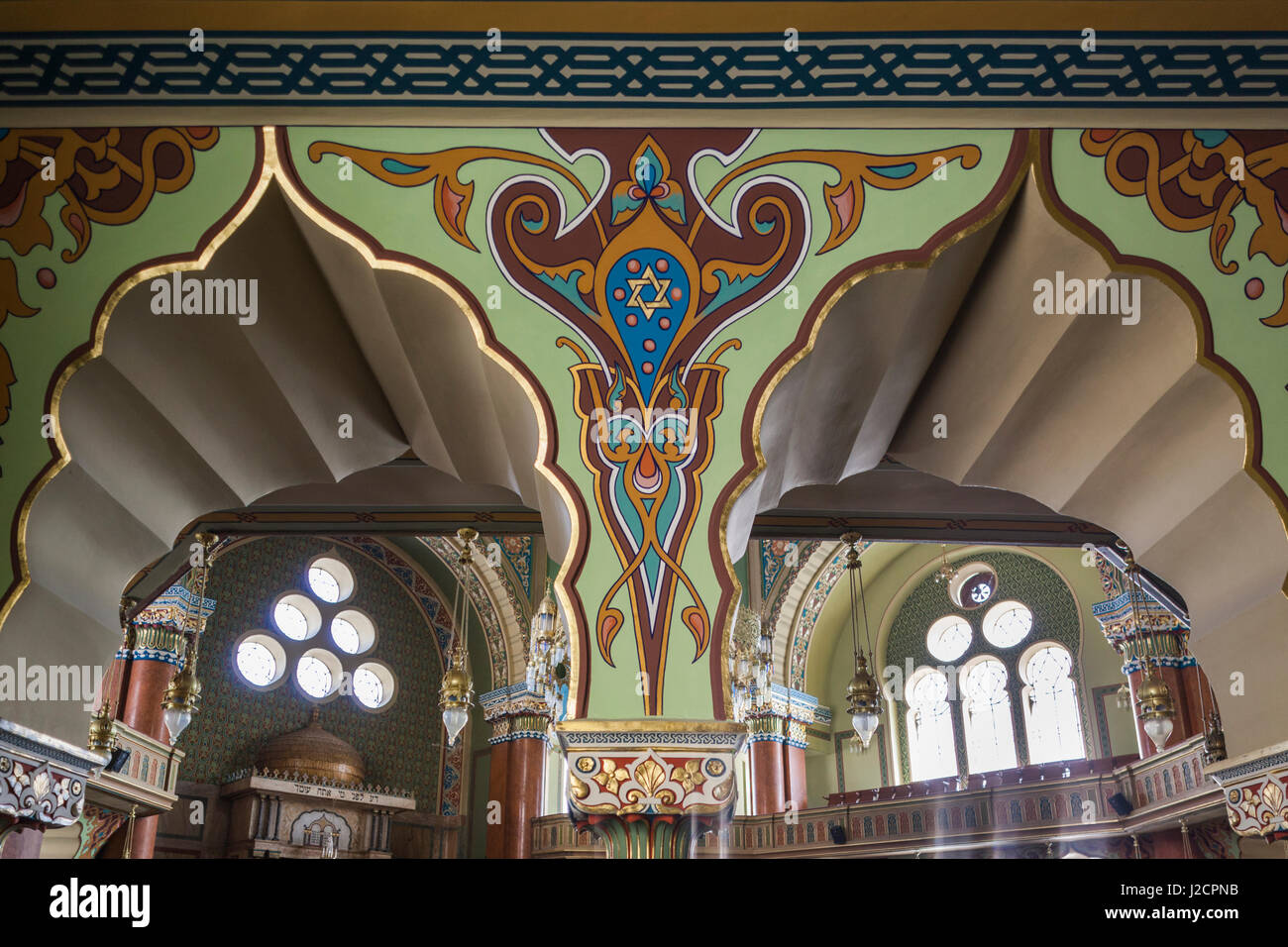 Bulgaria, Sofia, Sofia Synagogue, built 1909, second largest Sephardic Synagogue in interior ...