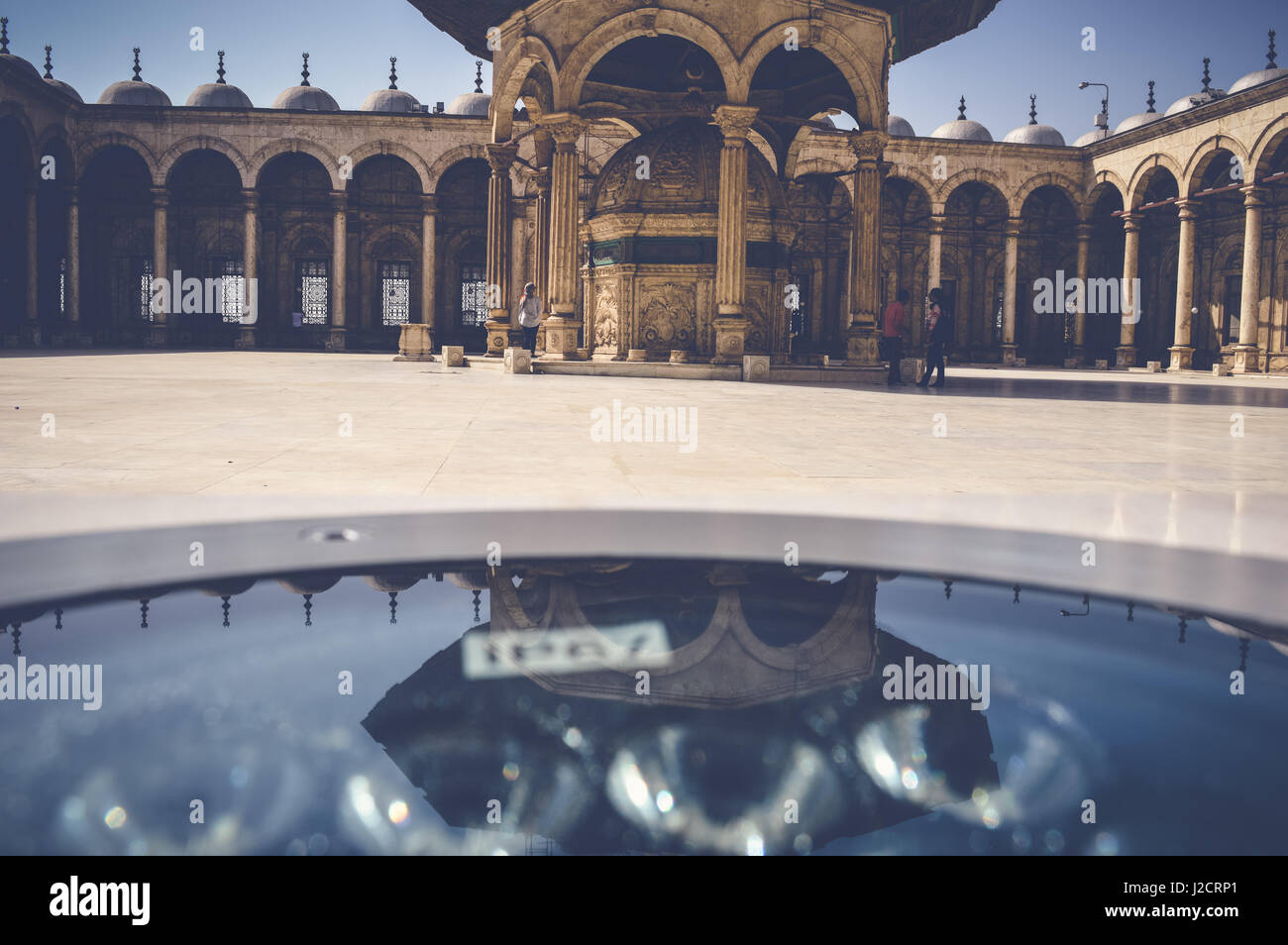 cairo, egypt, april 22, 2017: view inside muhammad ali mosque with ...