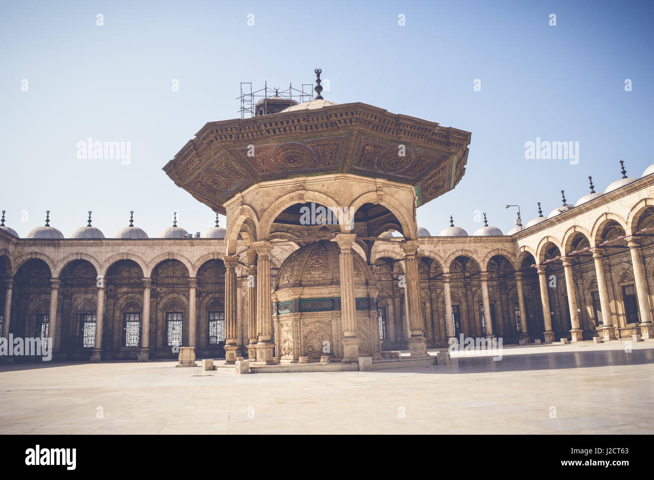 cairo, egypt, april 22, 2017: view inside muhammad ali mosque at cairo ...