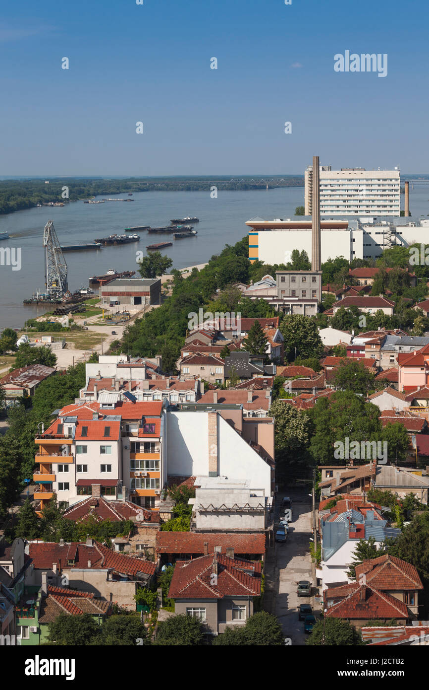 Bulgaria, Danube River and Northern Plains, Ruse, elevated view of the ...