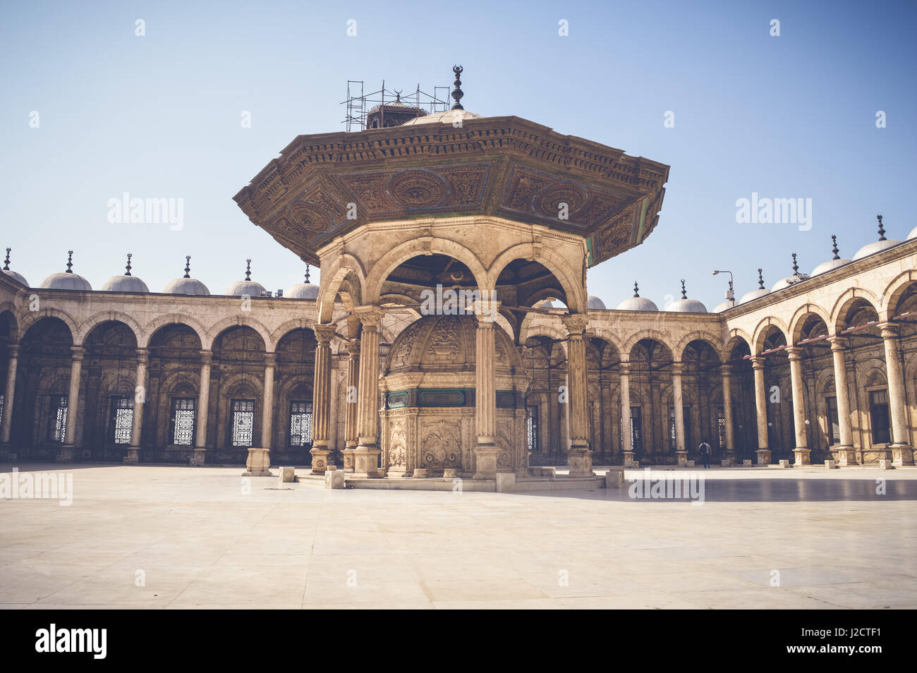 cairo, egypt, april 22, 2017: view inside muhammad ali mosque at cairo ...