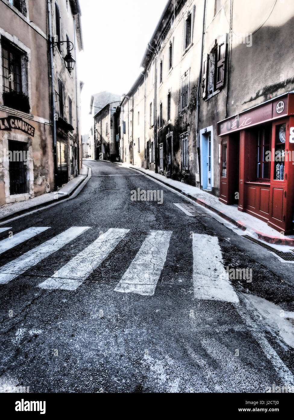 France, Provence, Roussillon, Town scenes of colorful French Hillside ...