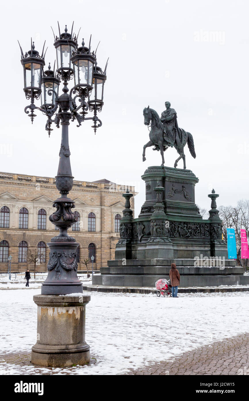 Dresden statue john saxony horseback hi-res stock photography and ...