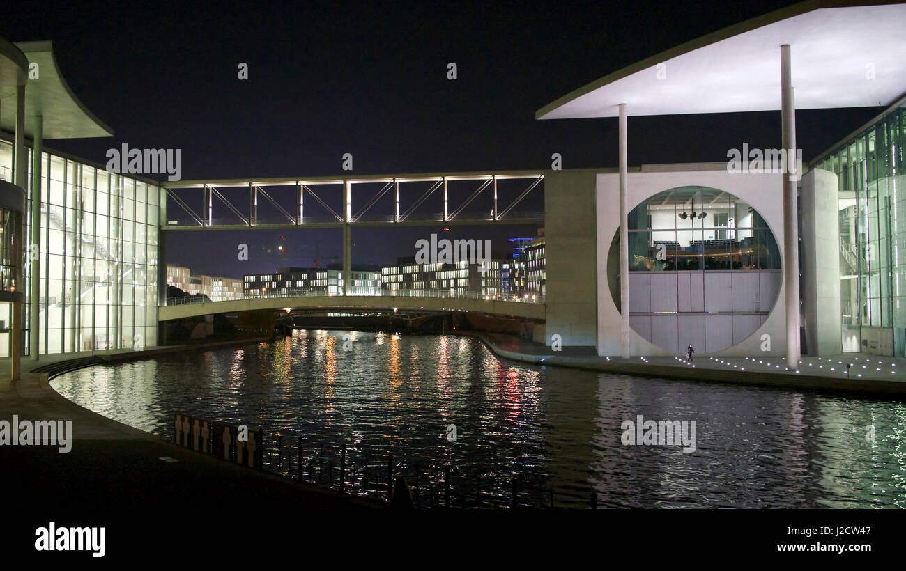 Germany, Berlin, modern architecture for Federal buildings, Spree river ...