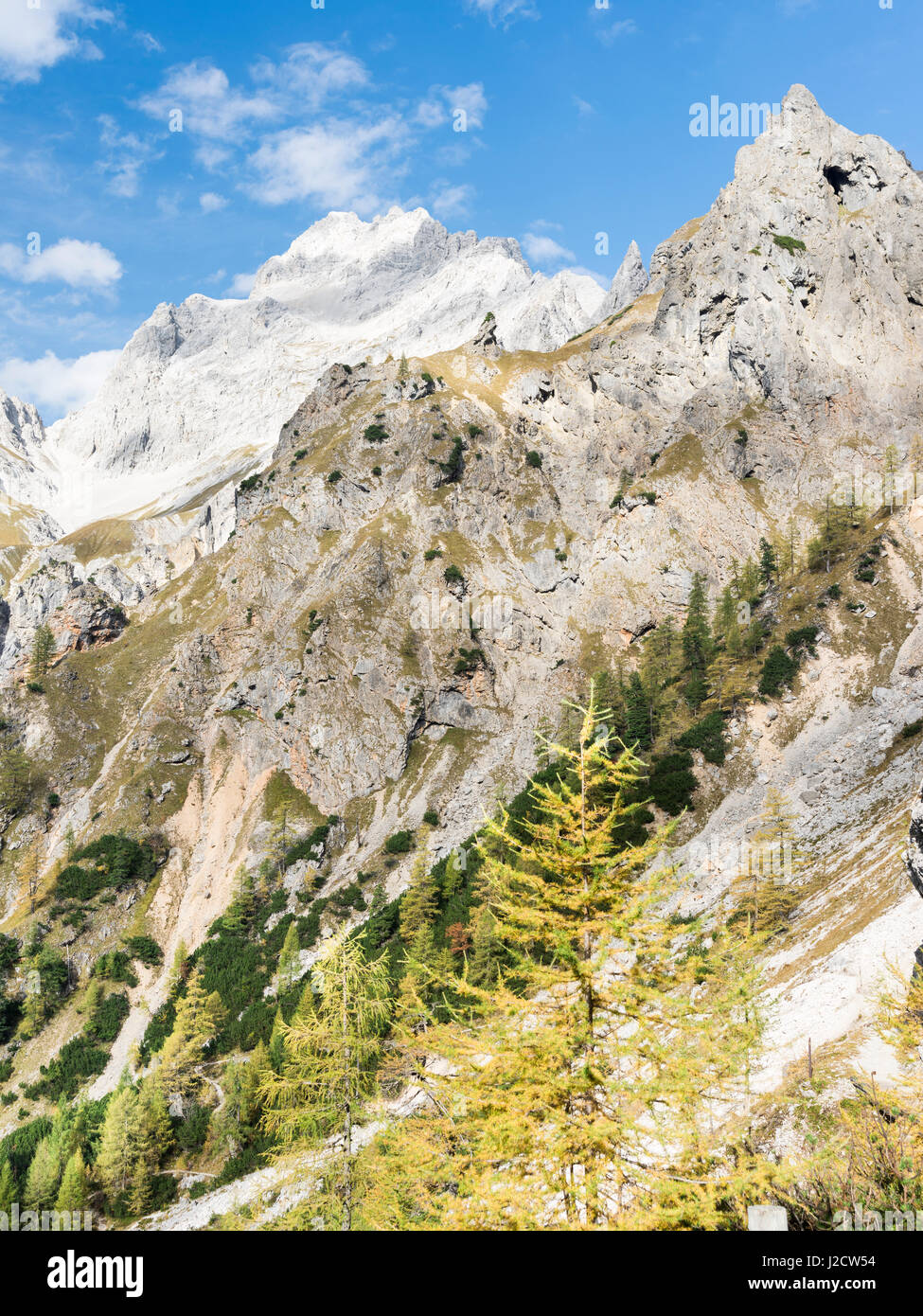 National Park Berchtesgaden, view from the high karst plateau Steinerne ...