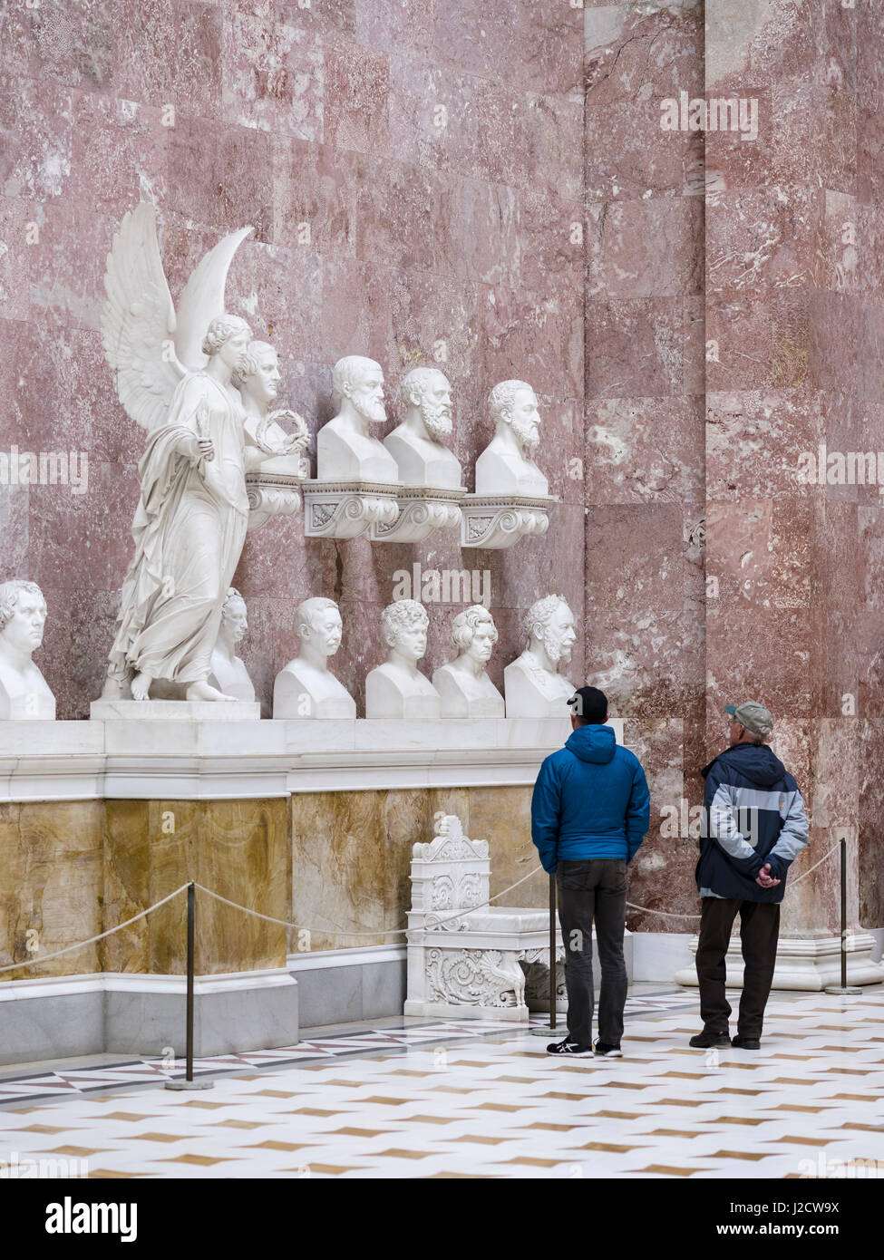Walhalla or Walhalla Temple near Donaustauf in Bavaria. It is a ...