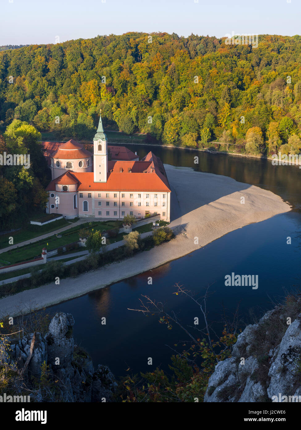 Weltenburg Monastery and the Danube Gorge (Weltenburger Enge) during ...
