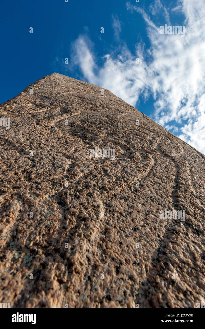 Deer stones with inscriptions, 1000 BC, Mongolia Stock Photo - Alamy