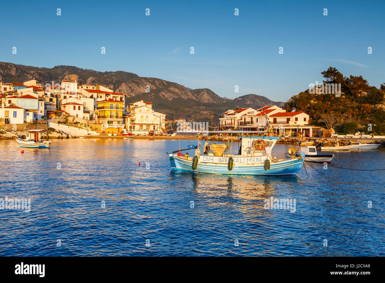 Kokkari village on Samos island, Greece Stock Photo - Alamy