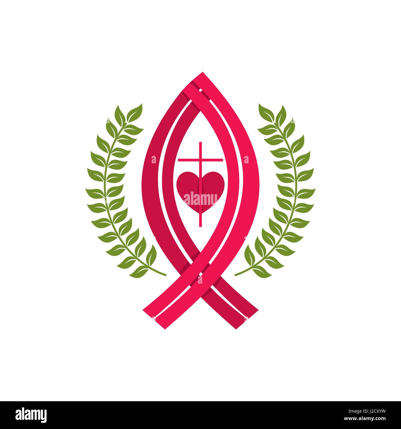 Cross and jesus fish Stock Vector Images - Alamy