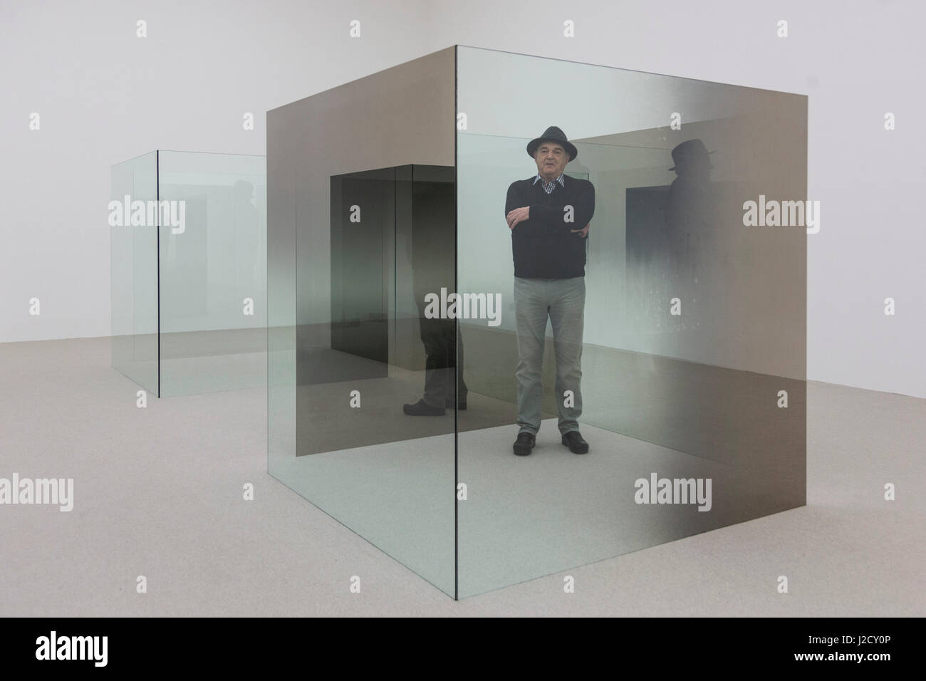 Glass cube art installation High Resolution Stock Photography and ...