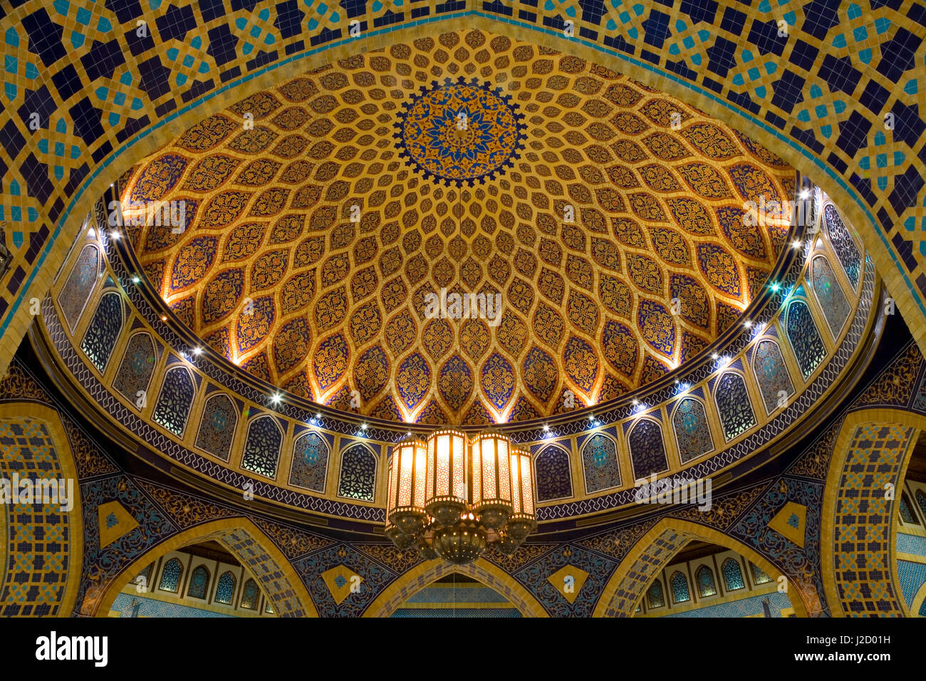 Persian ceiling, Ibn Battuta Mall, Dubai, United Arab Emirates Stock ...