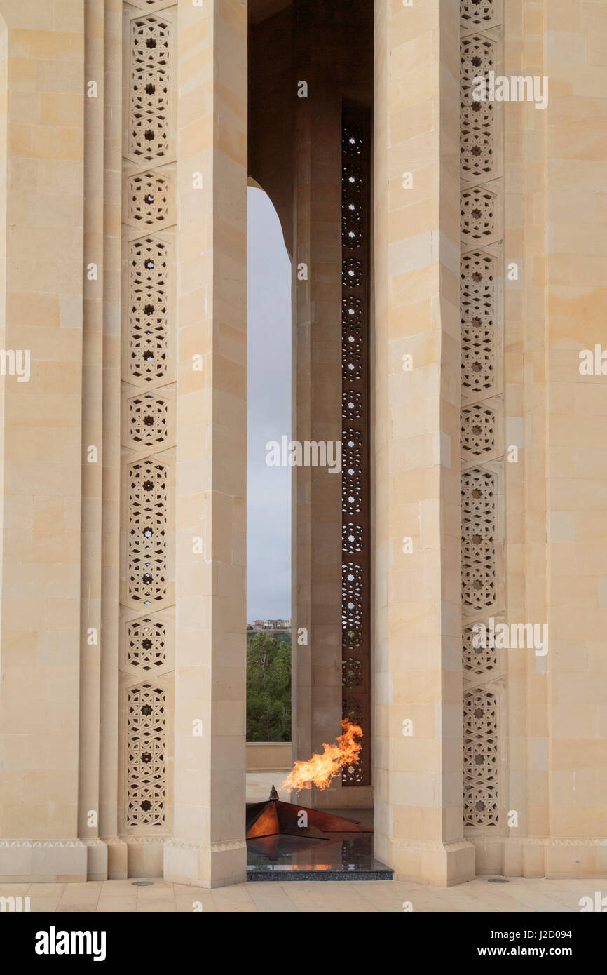 Azerbaijan, Baku. The Eternal Flame memorial in Dagustu park Stock ...
