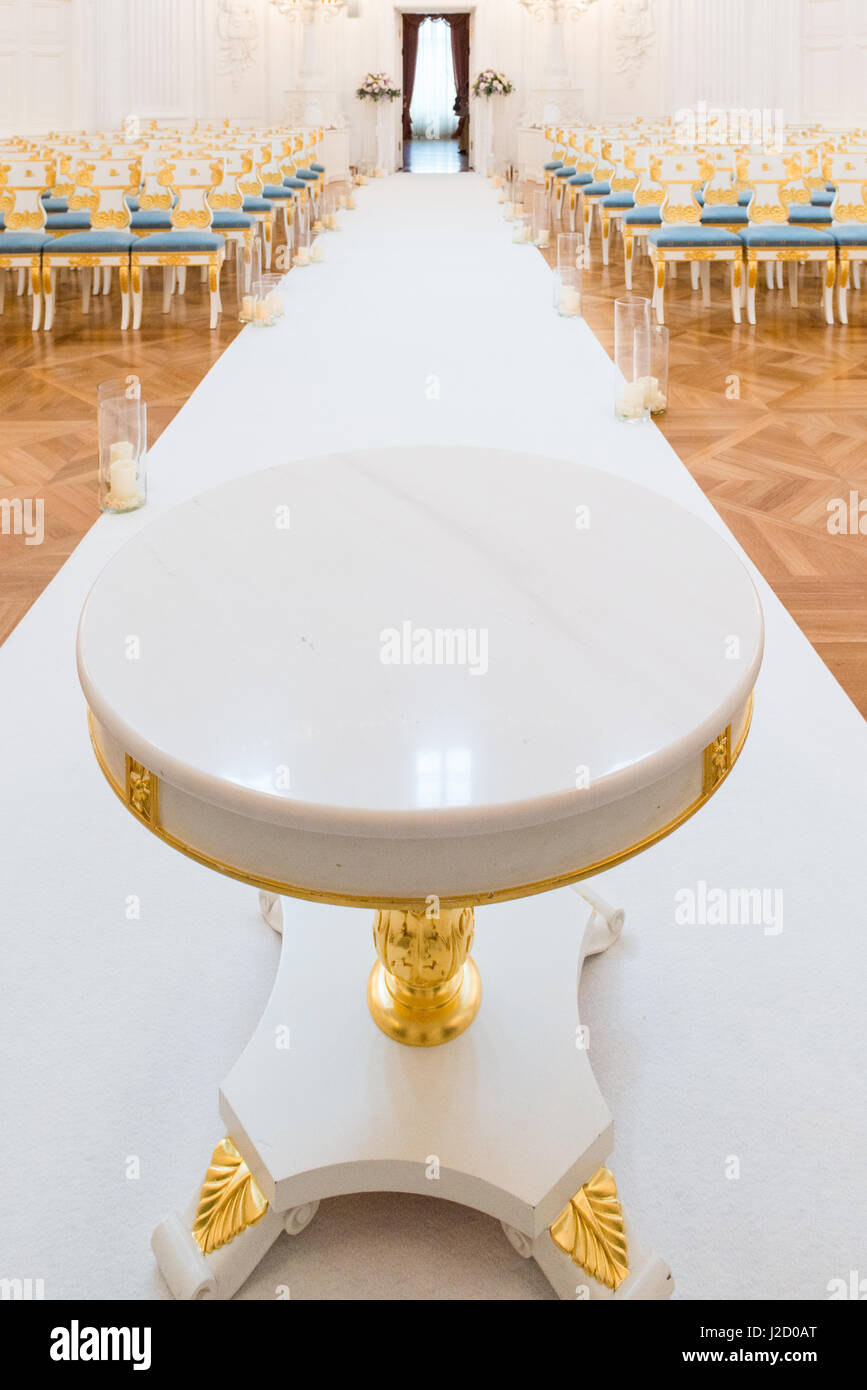 Wedding ceremony hall Stock Photo - Alamy