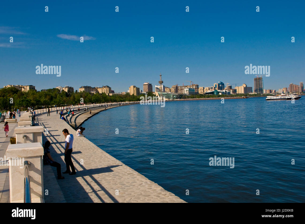 Modern seafront, Baku, Azerbaijan, Caucasus Stock Photo - Alamy
