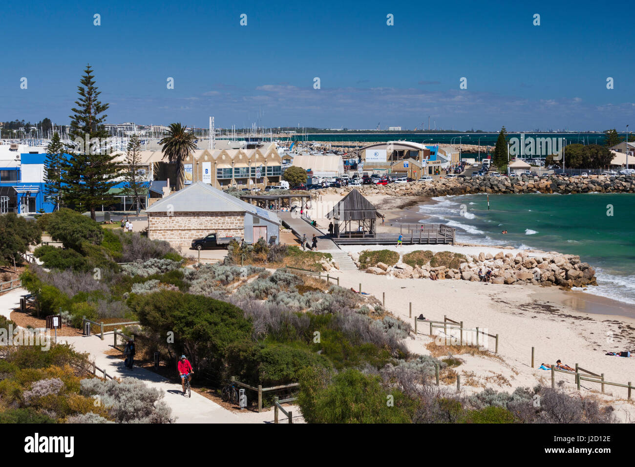 Australia, Freemantle, Arthur Head, Bathers Beach, elevated view Stock ...