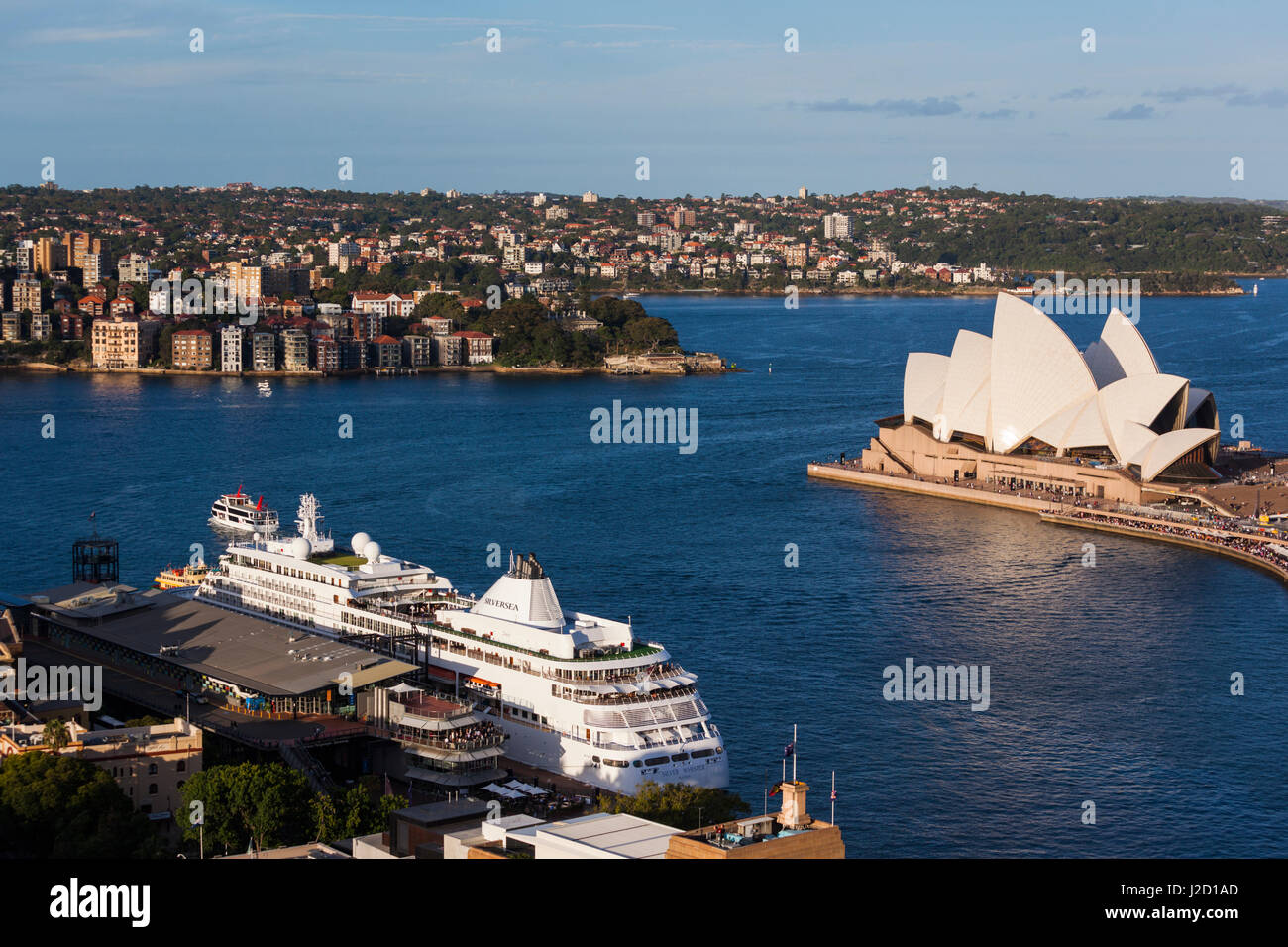 Australia, Sydney, The Rocks area and Sydney Opera House, elevated view ...