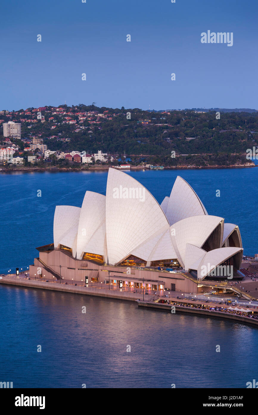 Australia, Sydney Opera House, elevated view, dusk Stock Photo - Alamy