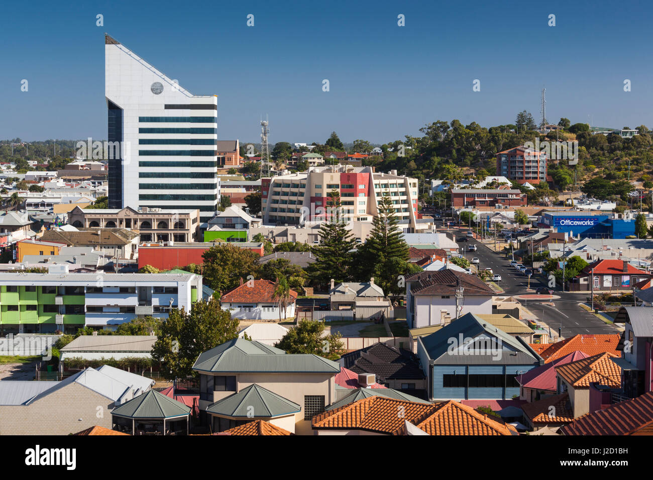 Australia, Bunbury, elevated town view from Marlston Hill Stock Photo ...