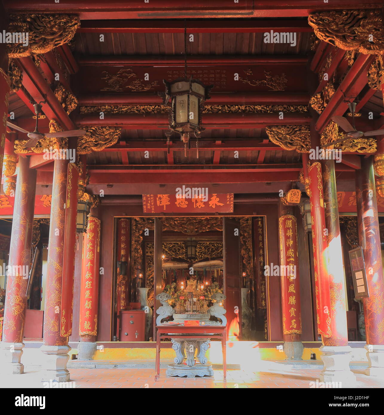 Bach Ma temple in Old Quarter in Hanoi Vietnam Stock Photo - Alamy