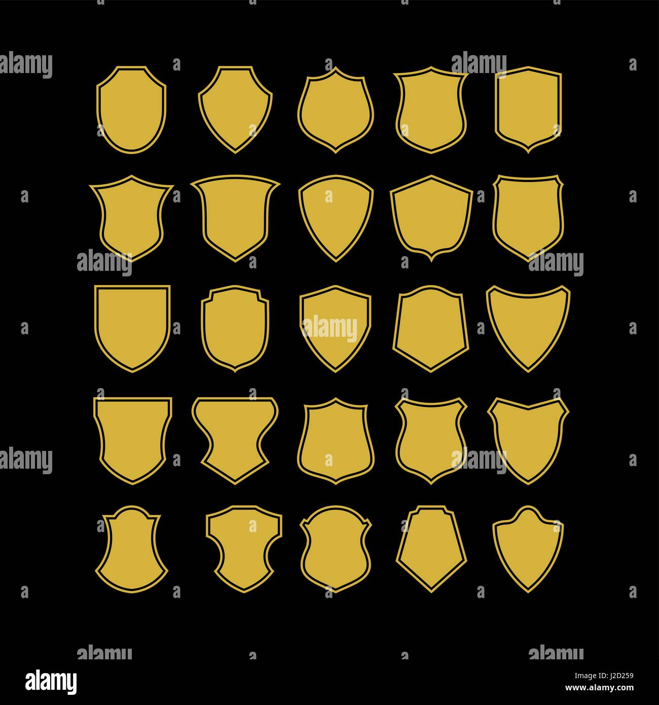 Big set of vector badge shapes, collection of design elements for ...