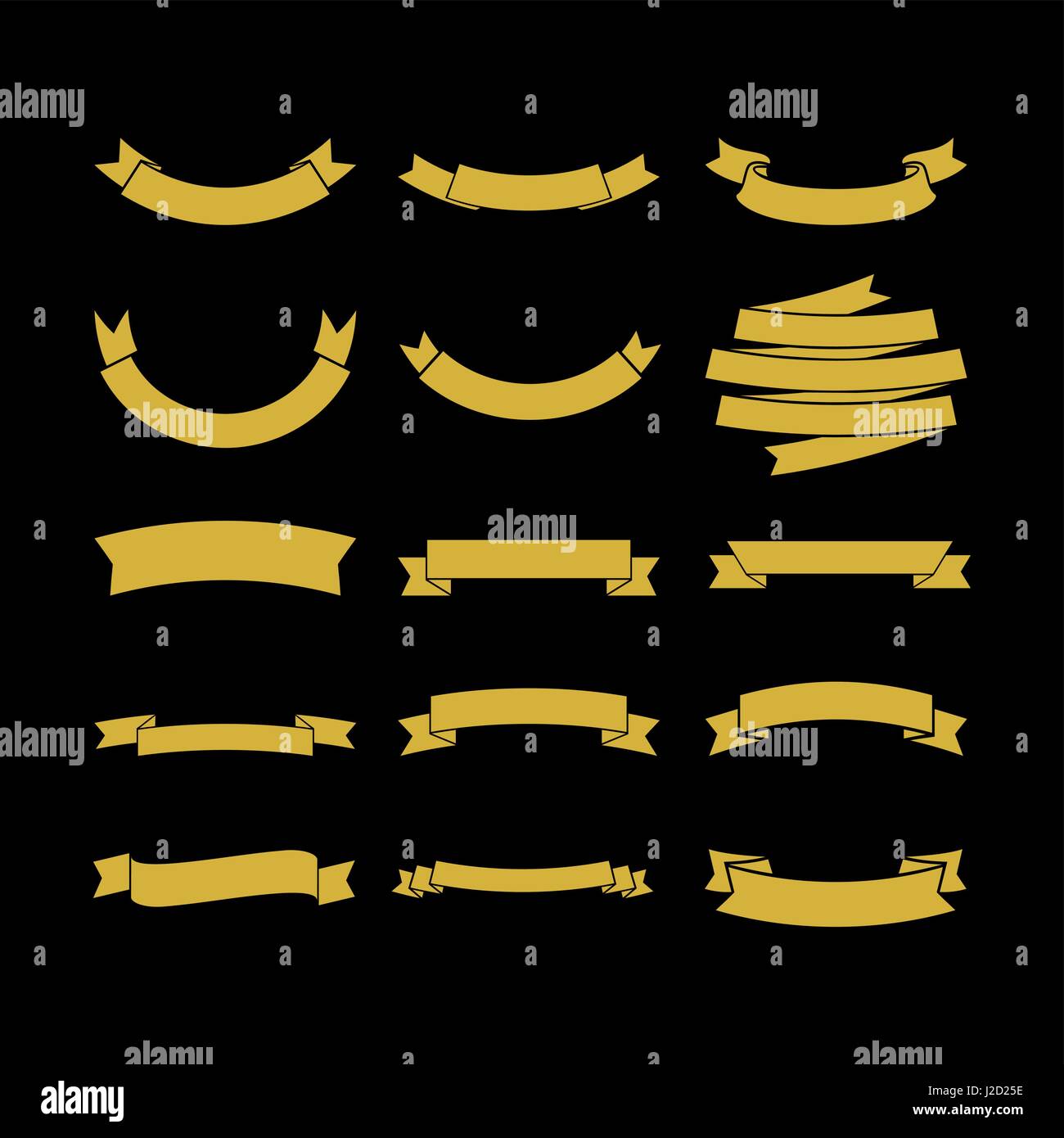Big set of vector ribbons, collection of design elements for creating ...