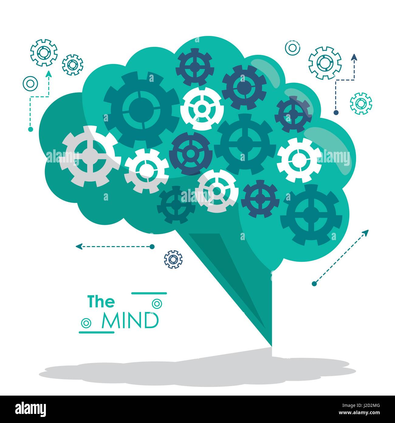 the mind gears wheel cog think work Stock Vector Image & Art - Alamy