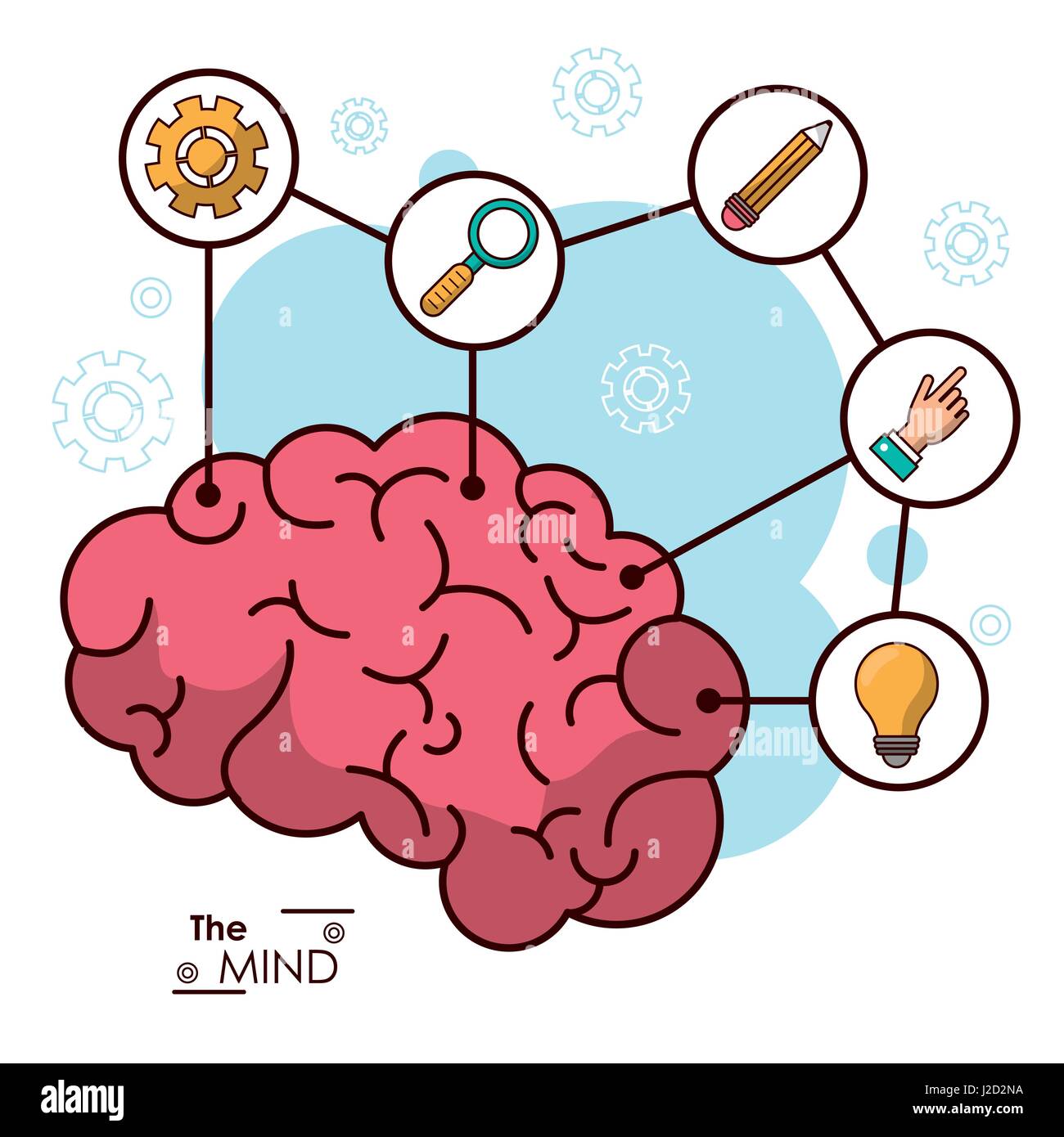the mind human brain creative innovation idea Stock Vector Image & Art ...