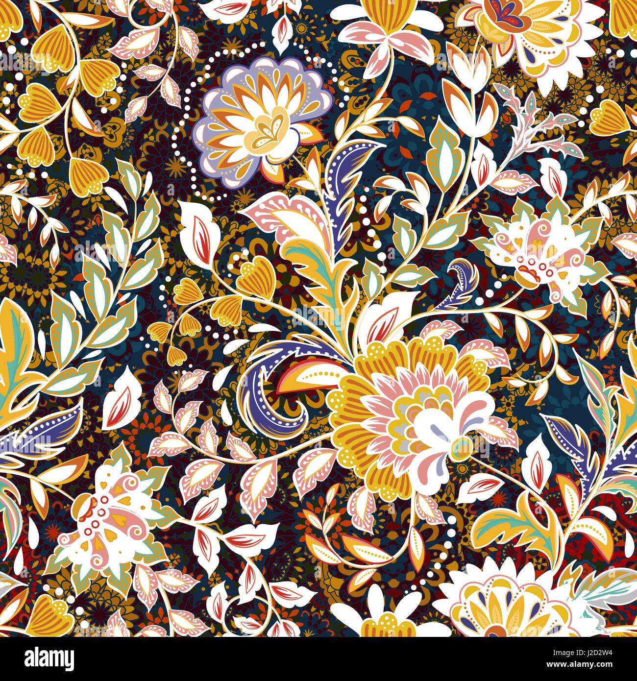 Bright Vintage Floral Pattern