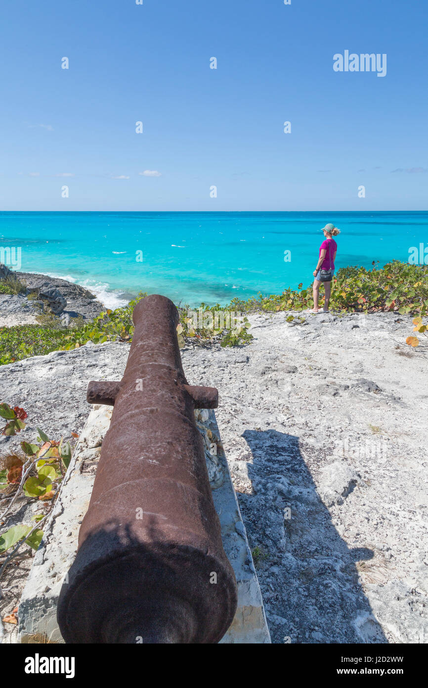 Little exuma island woman rusty cannon hi-res stock photography and ...