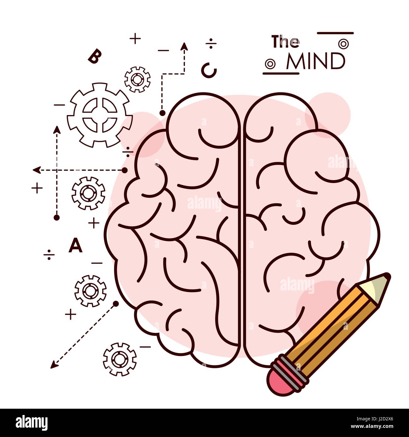 the mind brain pencil idea creativity intelligence collaboration ...