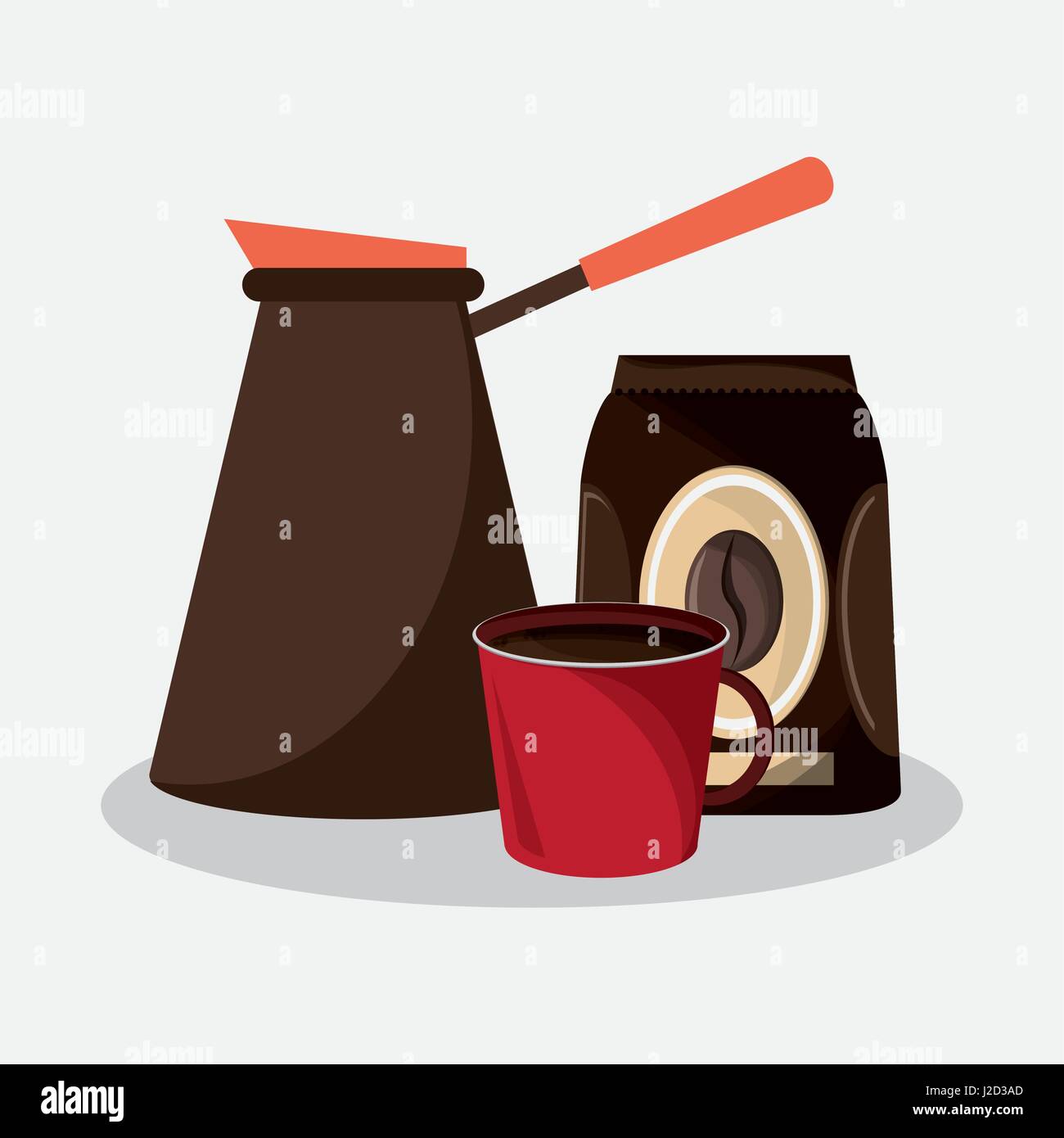 Cup coffee beans spices Stock Vector Images - Alamy