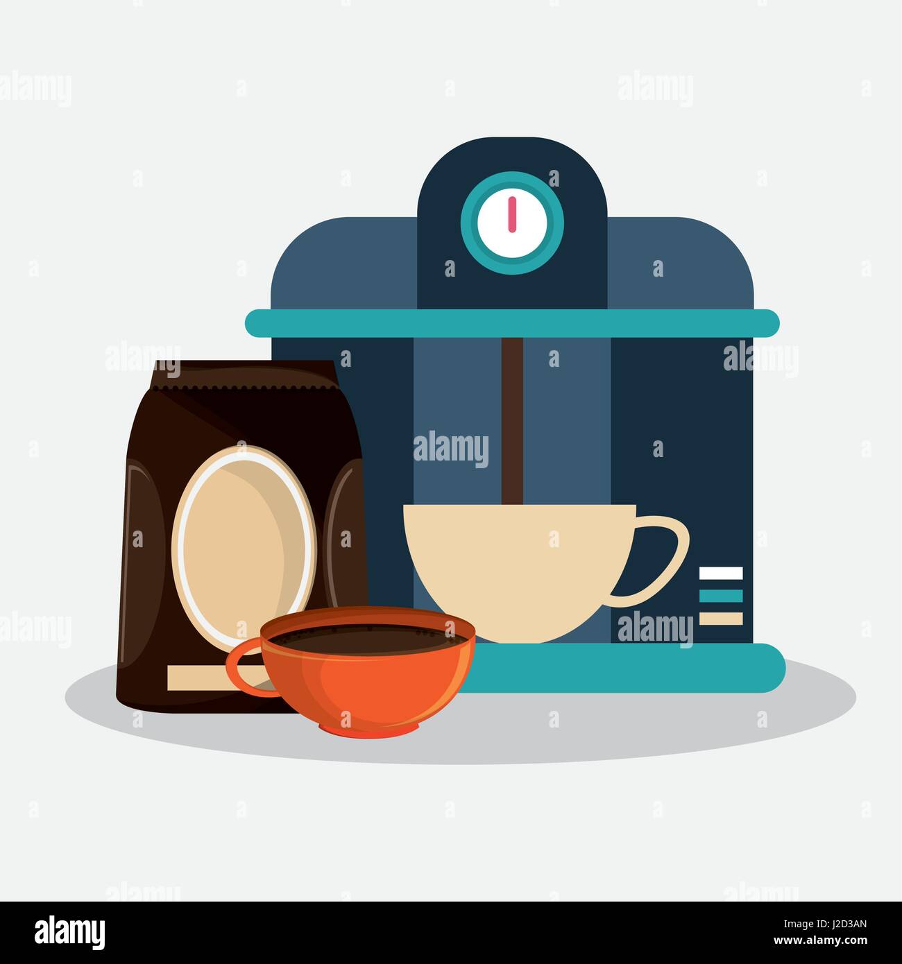 coffee espresso machine and set porcelain cup with packaking of coffee ...