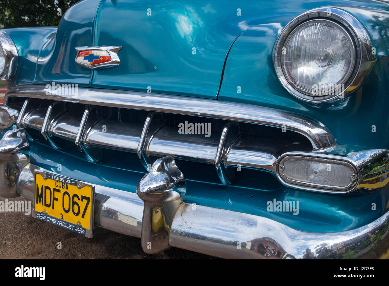 Cuba. Front of a restored Chevrolet automobile Stock Photo - Alamy